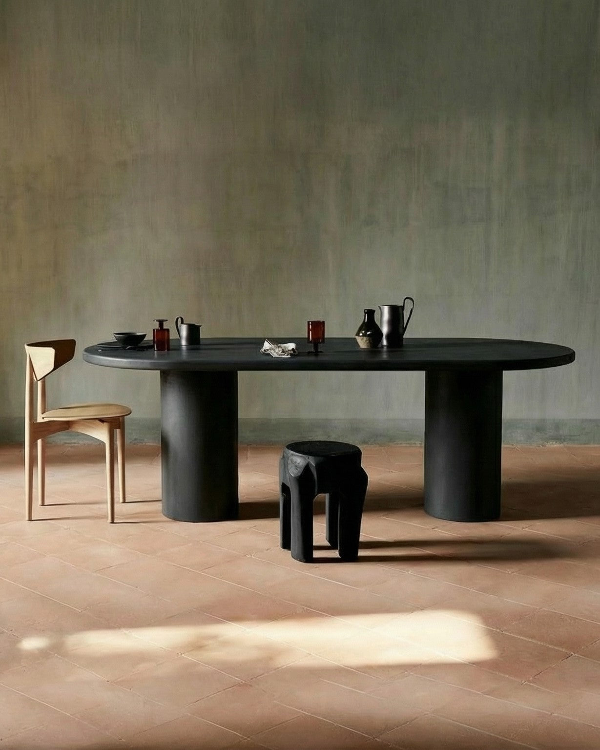 Kanso – Microcement Dining Table, Oval – Syneste studio